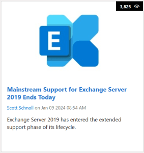 Ende des Mainstream-Supports für Exchange Server 2019